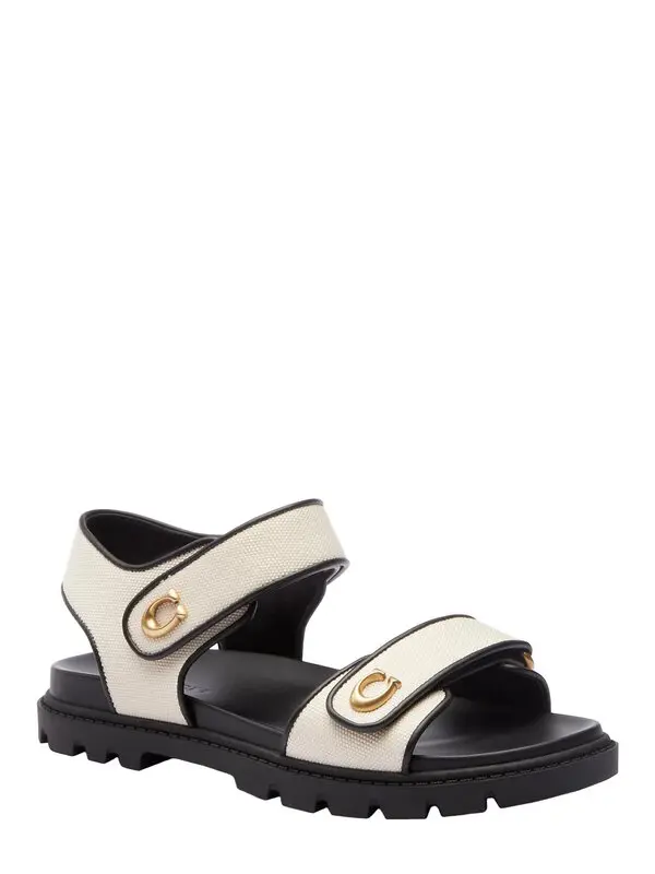 Coach Brynn Sandal - Chalk & Black