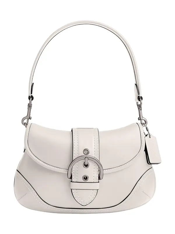 COACH Soho Flap Bag In Regenerative Leather - Silver/chalk