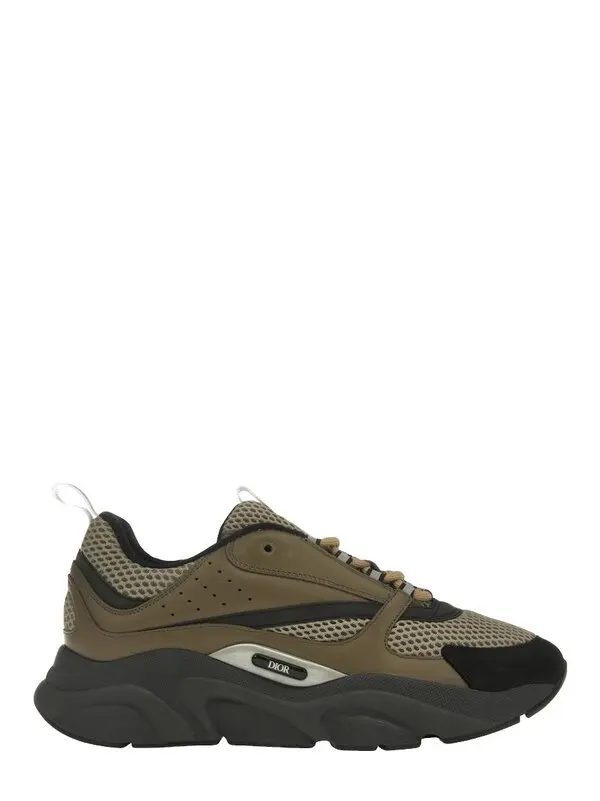 Dior B22 Calfskin Sneakers - Khaki/black