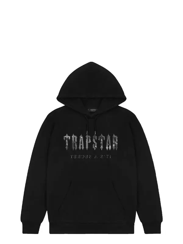 Trapstar Decoded Camo Hoodie - Blackout Edition
