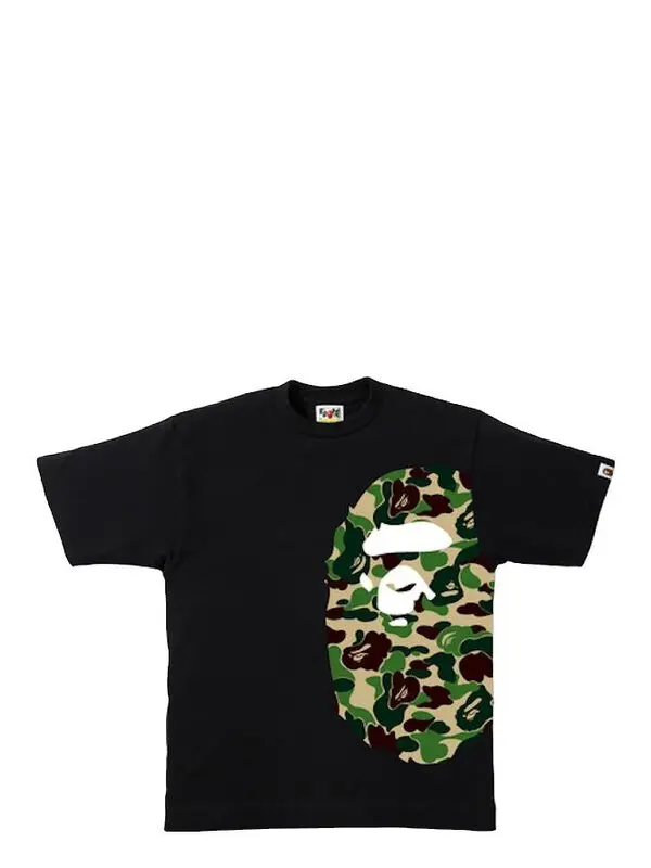 A BATHING APE Abc Side Big Ape Head Tee Shirt - Black/green