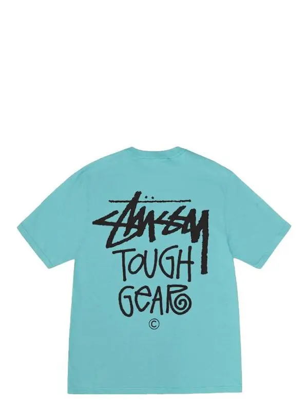 StÜssy Tough Gear Tee Shirt - Ocean