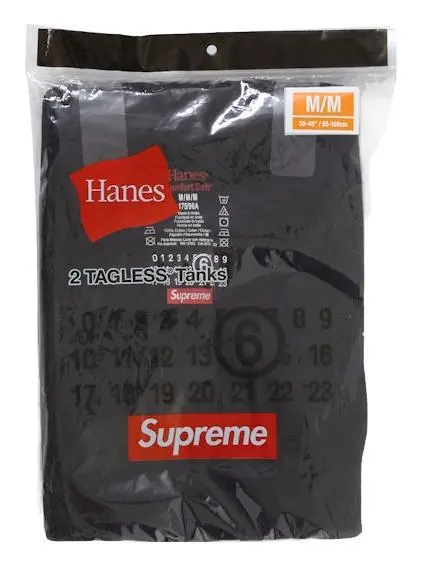 Supreme Mm6 Maison Margiela Hanes Tagless Tank Top - Black