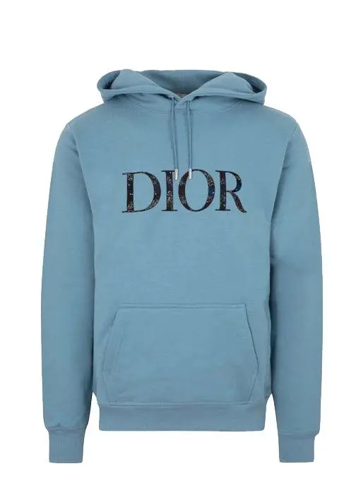 Dior X Peter Doig Logo Hoodie - Light Blue