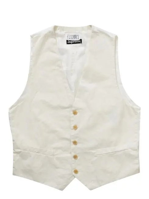 Supreme Mm6 Maison Margiela Cotton Suit Vest - Cream