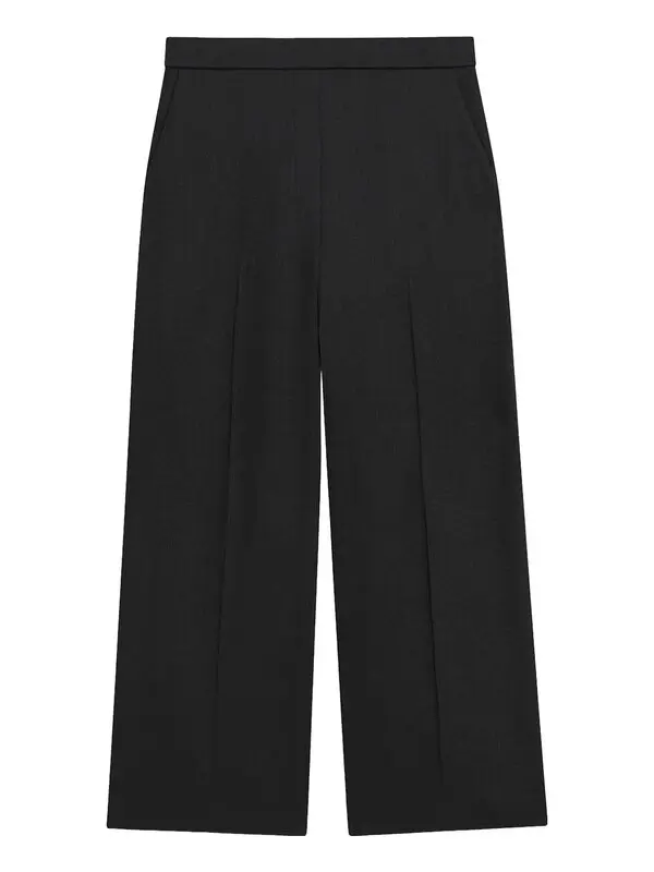 Theory Relaxed Straight-leg Pull-on Pants - Blk