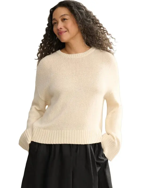 Jenni Kayne Cameron Crewneck Top - Cream