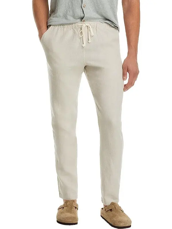 ALEX CRANE Bo Linen Drawstring Pants - Bone