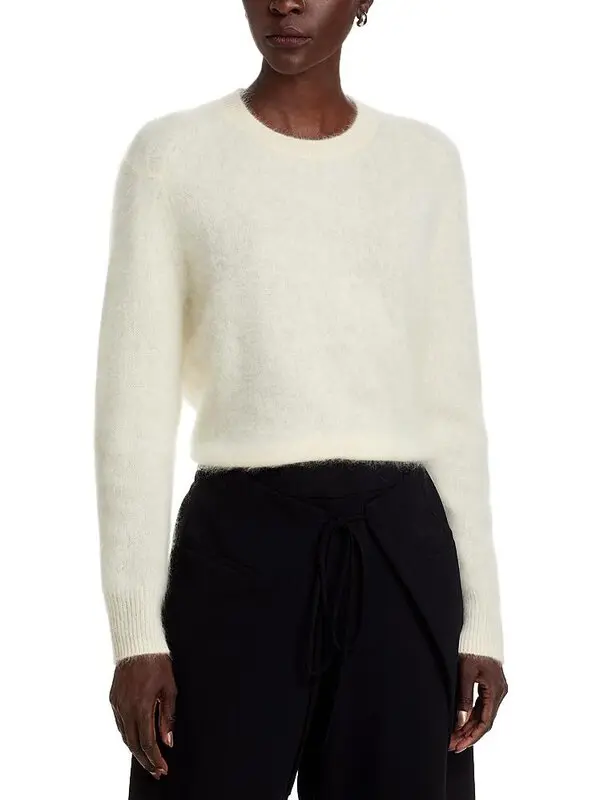 Bloomingdale'S Brushed Saddle Shoulder Sweater - Ivory