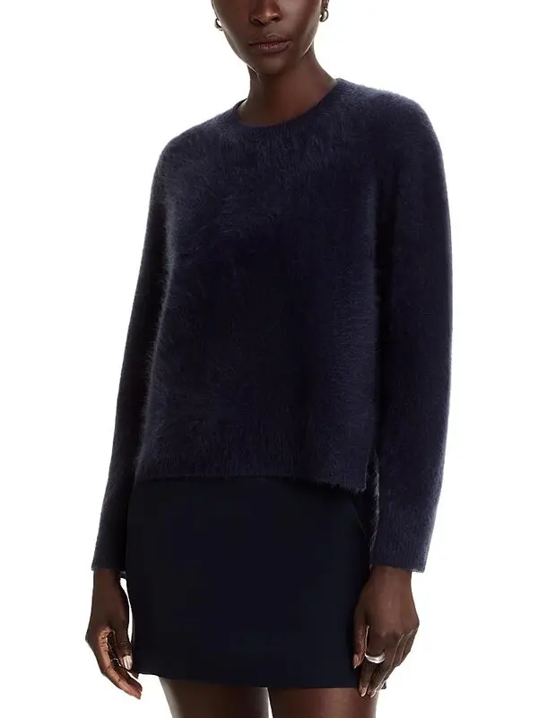 Bloomingdale'S Brushed Saddle Shoulder Sweater - Navy