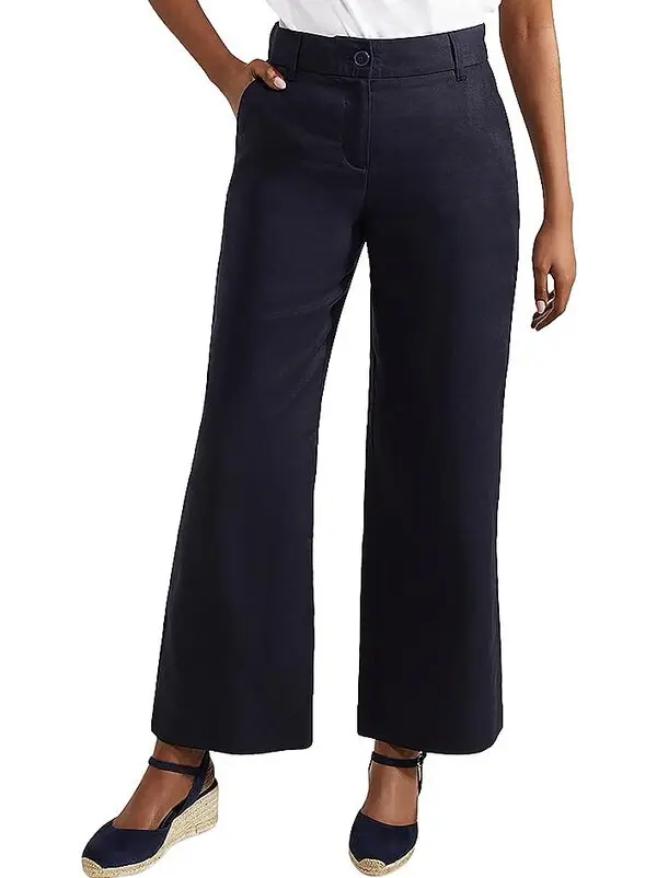 HOBBS LONDON Lynn Wide Leg Pants - Navy
