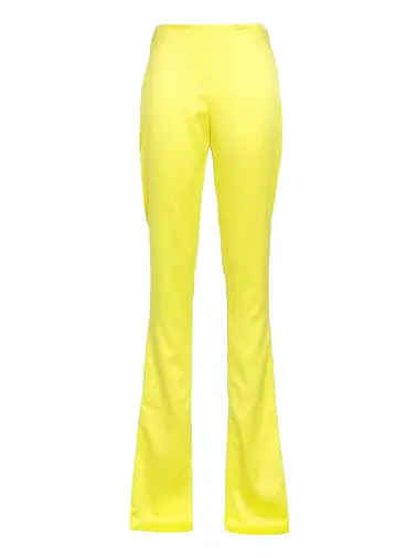 Gcds Bootcut Pants With Logo - Yellow
