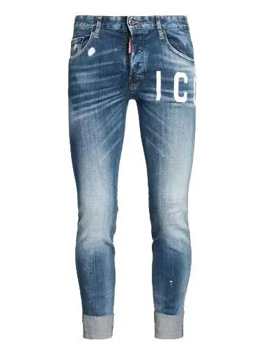 Dsquared2 Jeans In Denim With Logo - Blue