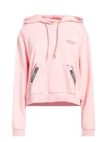 Moschino Hooded Cotton Blend Sweatshirt - Pink