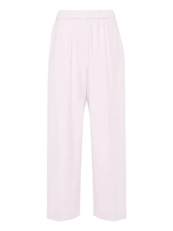 Peserico Crepe Wide-leg Trousers - Purple