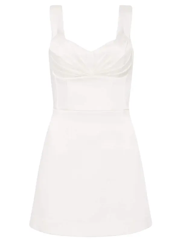 Rebecca Vallance Delaney Draped Mini Dress - White