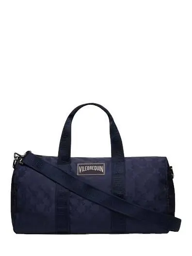 Vilebrequin Travel 48h Bag Turtle Monogram Jacquard - Blue