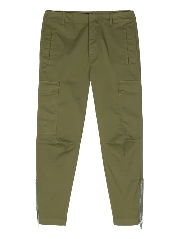 DONDUP Eve Cropped Cargo Trousers - Green