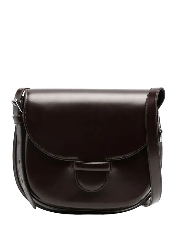 LEMAIRE Cartridge Leather Crossbody Bag - Brown