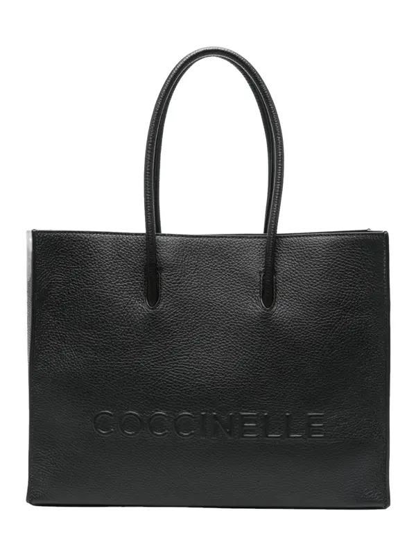 COCCINELLE Myrtha Maxi Logo Tote Bag - Black