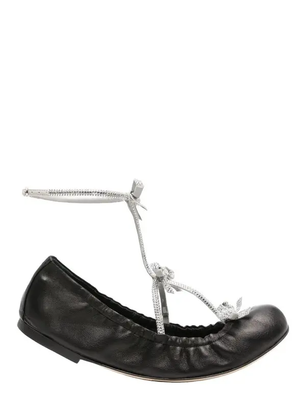 Rene Caovilla Caterina Ballerina Shoes - Black