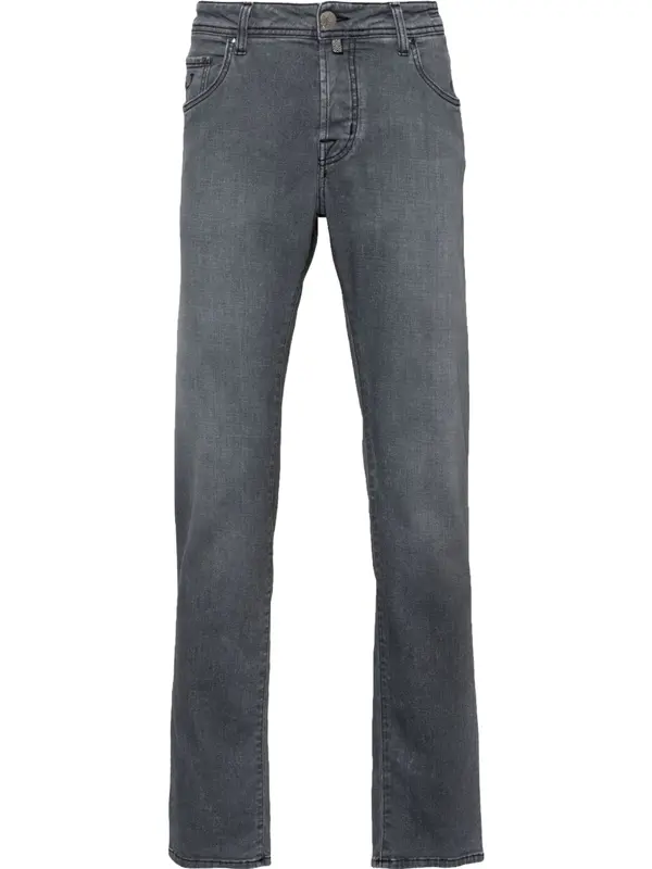 Jacob Cohen Barny Low-rise Slim-fit Jeans - Grey
