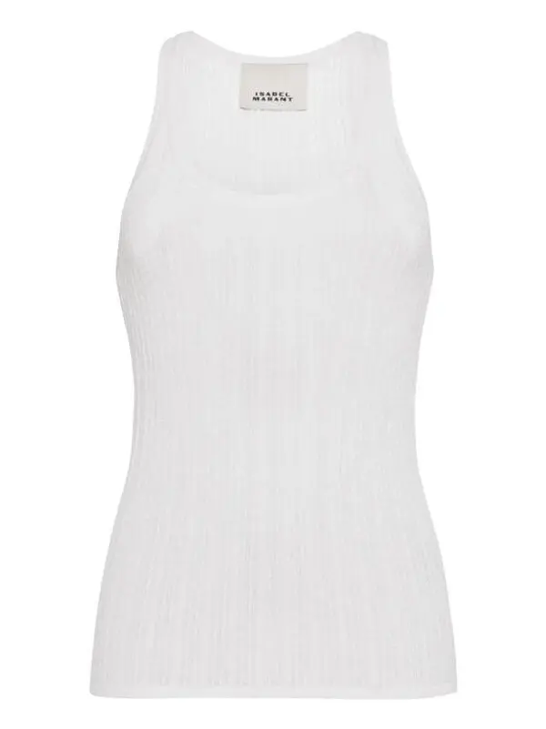 Isabel Marant Dorsia Open-knit Top - White