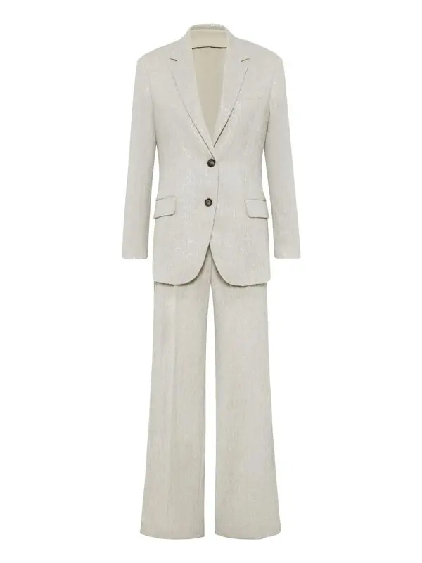 Brunello Cucinelli Notched-lapels Single-breasted Suit - Neutrals