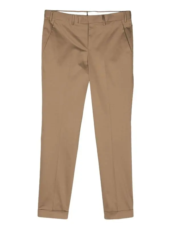 PT TORINO Mid-rise Tapered Trousers - Neutrals