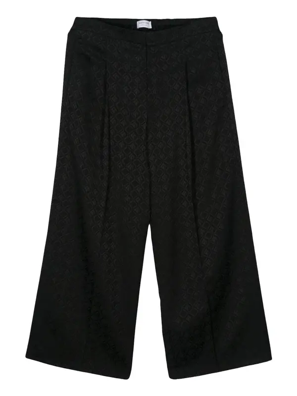 MARINE SERRE Moon Diamant-jacquard Trousers - Black