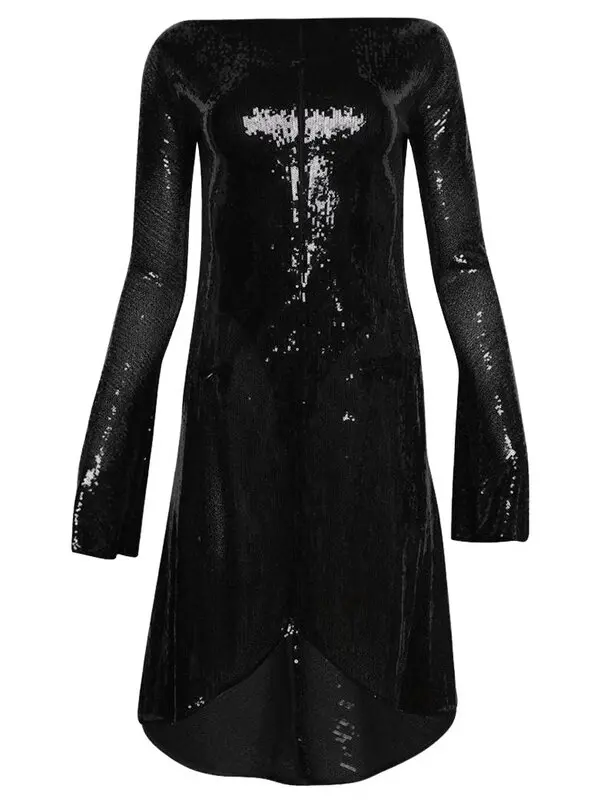 COURREGES Ellipse Glitter Dress - Black