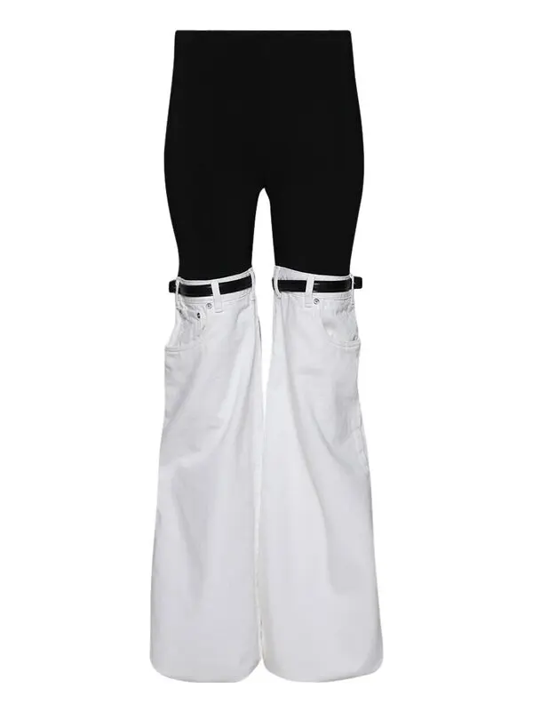 Coperni Hybrid Denim Trousers - Black And White