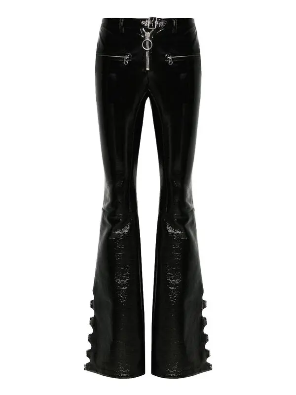 COURREGES Multi-buckle Bootcut Trousers - Black