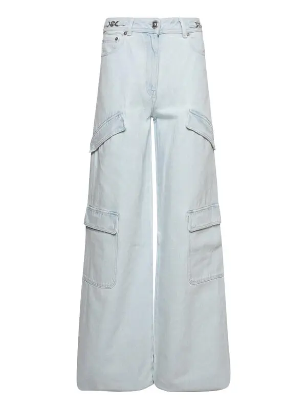 Versace Denim Cargo Pants - Blue