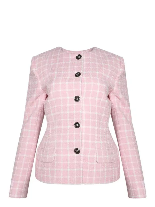 Versace Contrasto Hourglass Jacket - Pink