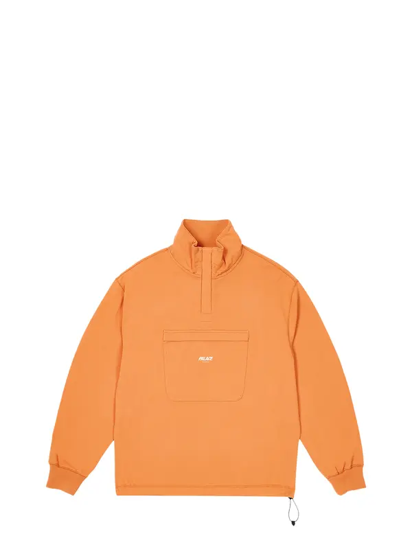 PALACE 1/4 Zip Washed Funnel 'tiger - Orange