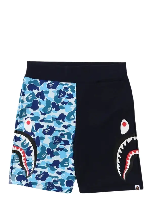 BAPE Abc Camo Side Shark Sweatshorts - Blue