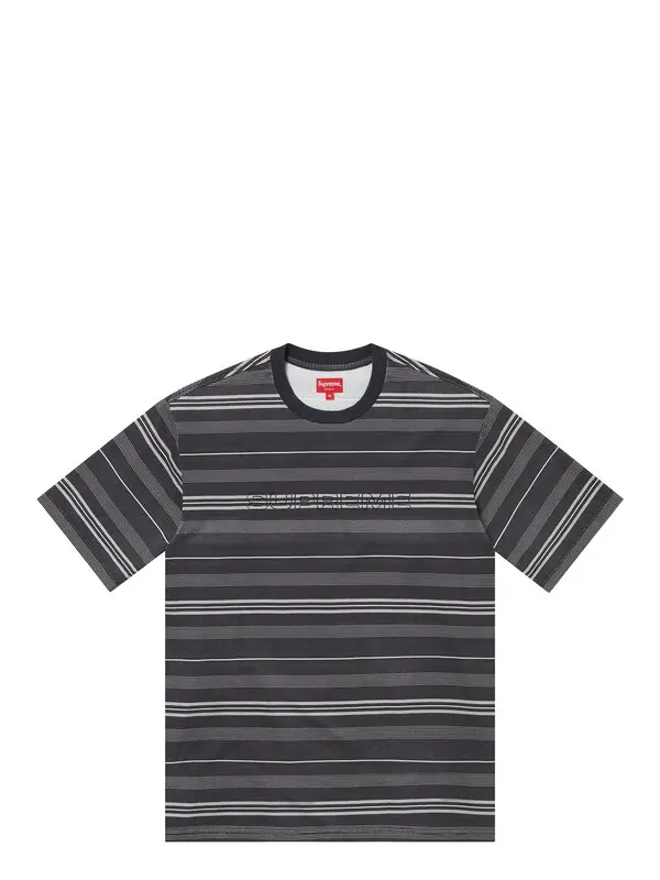 Supreme Dash Stripe Short-sleeve Top - Black