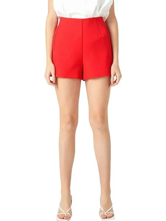 Endless Rose High-waisted Shorts - Red