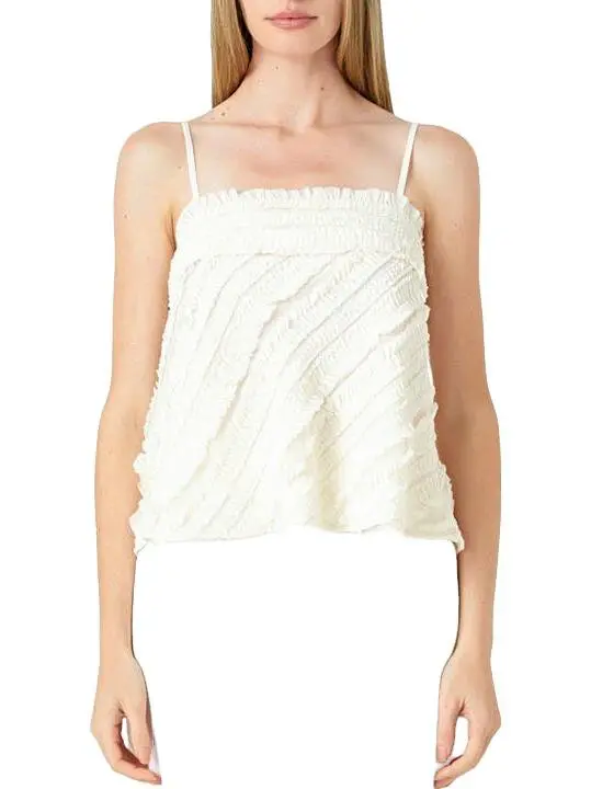 Endless Rose Ruffle Sleeveless Top - Cream
