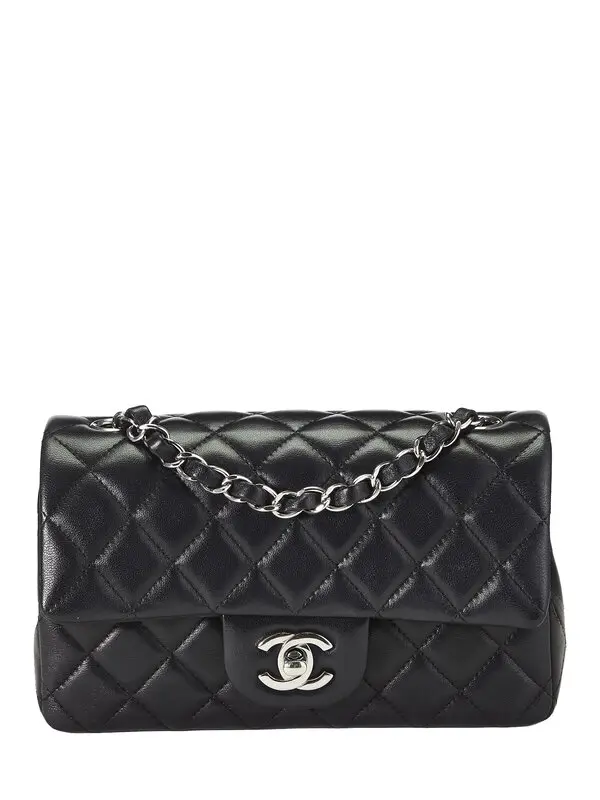 Chanel Quilted Lambskin Rectangular Flap - Black