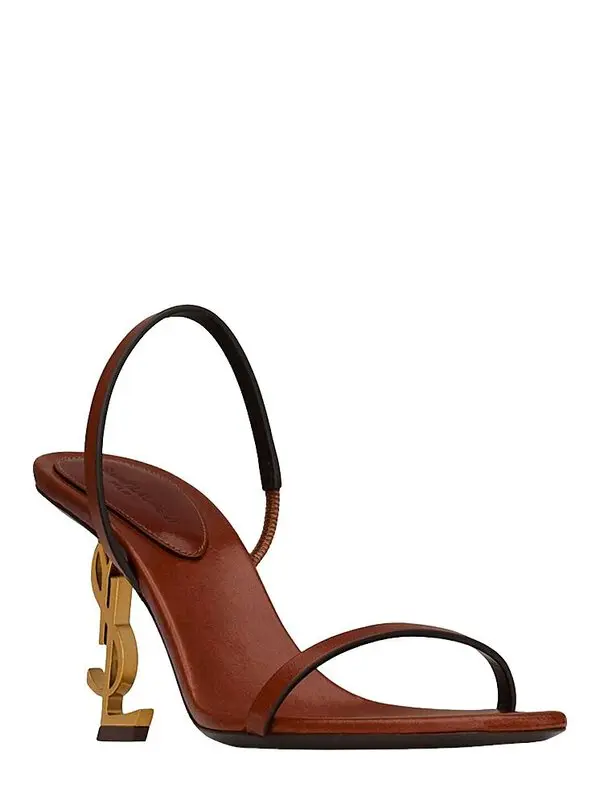 Saint Laurent Opyum Slingback Sandals - Caramel Vegetable-tanned Leather