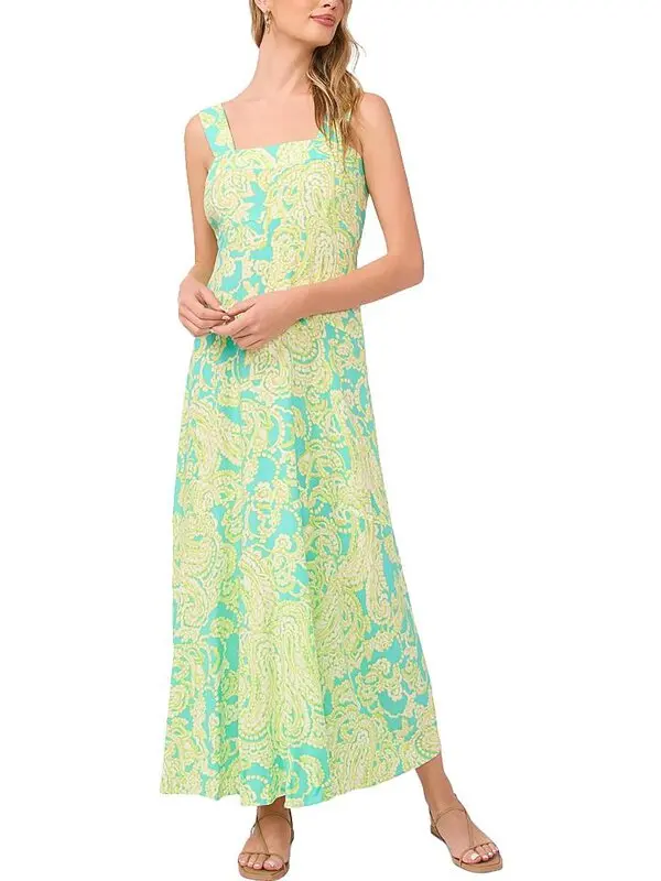 Vince Camuto Thick Strap Maxi Dress - Lime Press