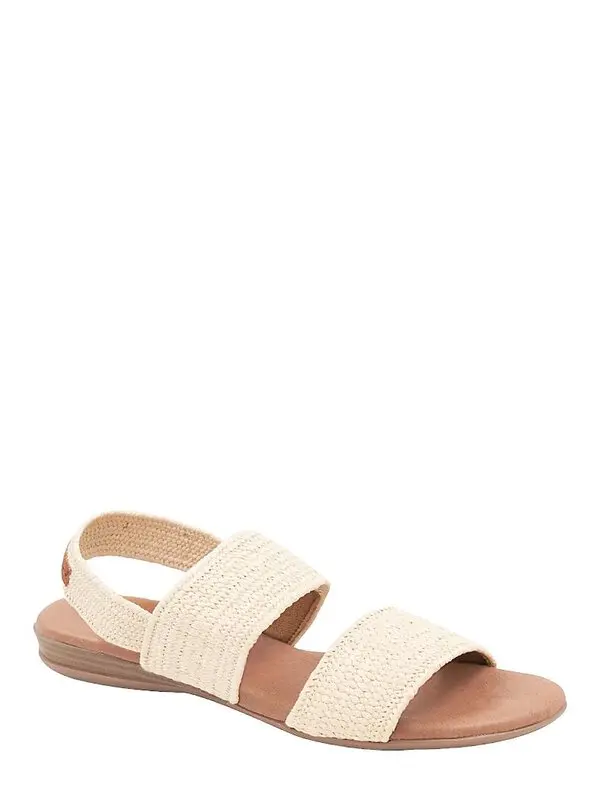 Andre Assous Nigella Woven Slingback Sandals - Natural