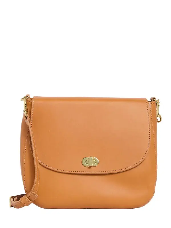 Clare V. Louis Leather Crossbody Bag - Cuoio