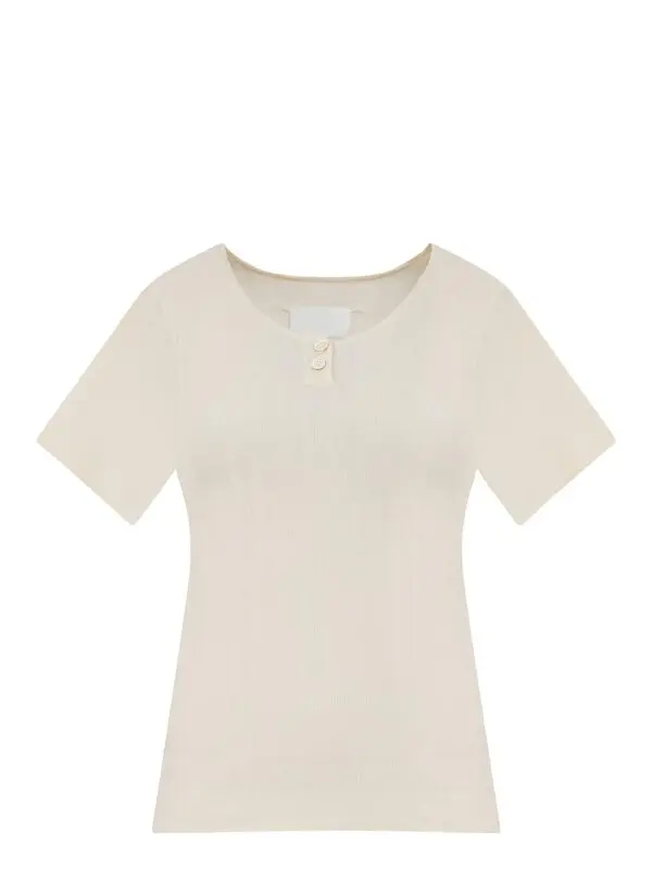 MAISON MARGIELA Button-placket T-shirt - Neutrals