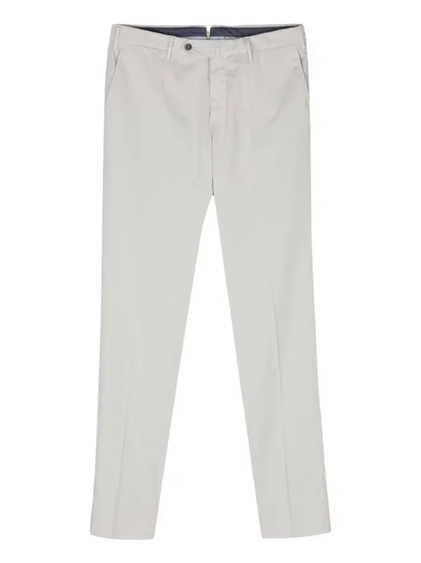 PT TORINO Mid-rise Tapered-leg Trousers - Grey
