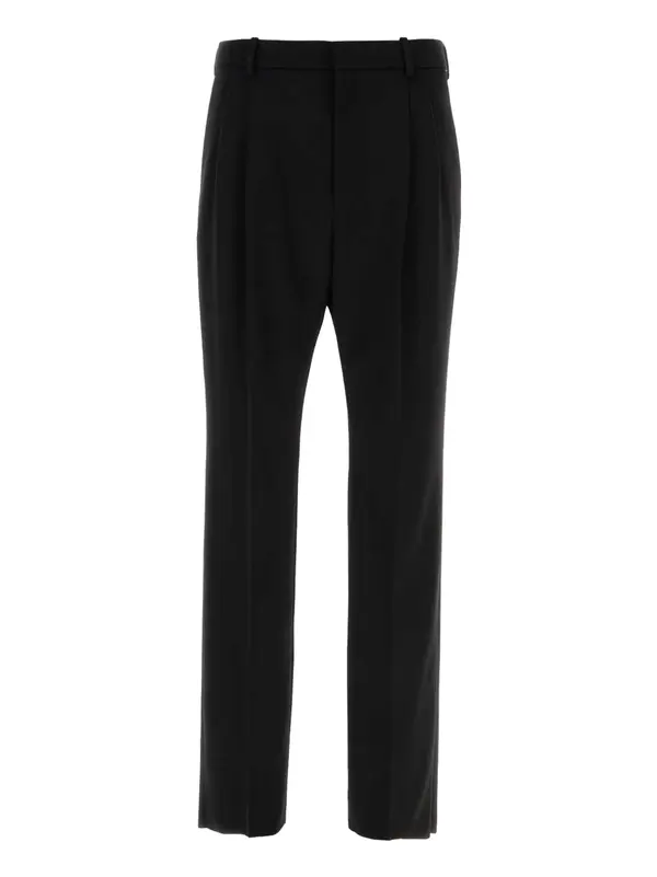 Saint Laurent Grain De Poudre Tailored Trousers - Black