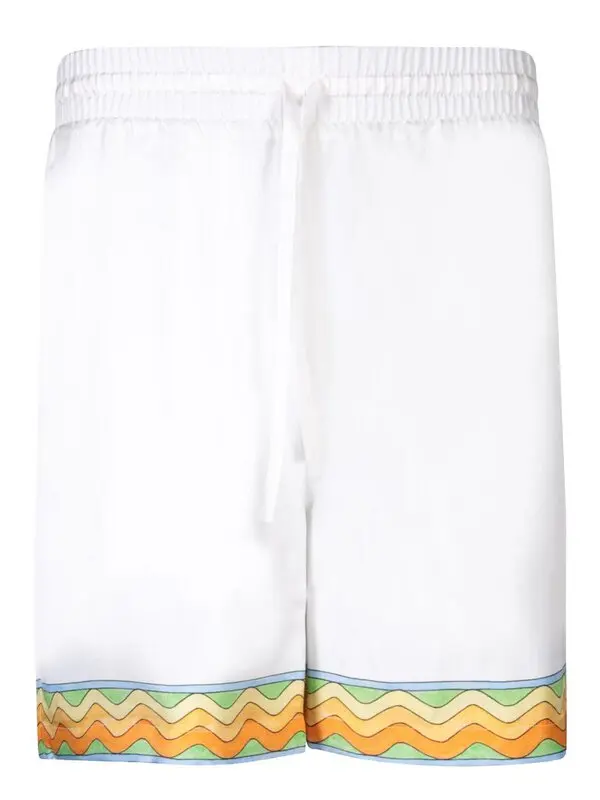 Casablanca Silk Shorts - White