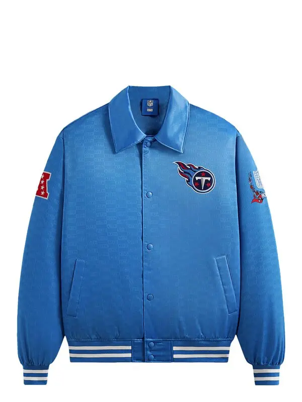 Kith Titans Satin Bomber Jacket - Blue